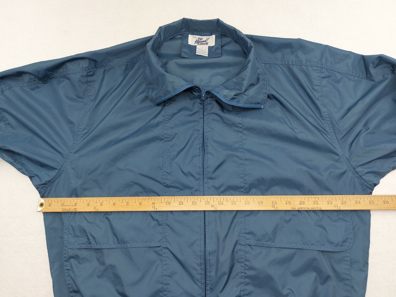 Haband Jacket Mens Large Windbreaker Coat Full Zip Sports Athletic Teal ...