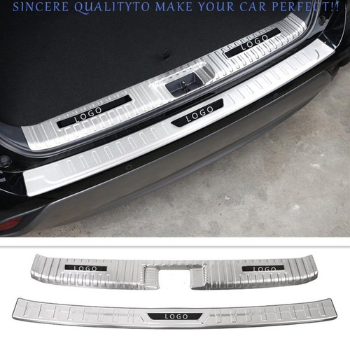 Silver Rear Bumper Pad Kit Guard Sill Trunk Trim For 20-25 Highlander ...