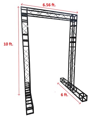 BLACK TRUSS ARCH KIT 10 FT Height Mobile Portable DJ Lighting System ...
