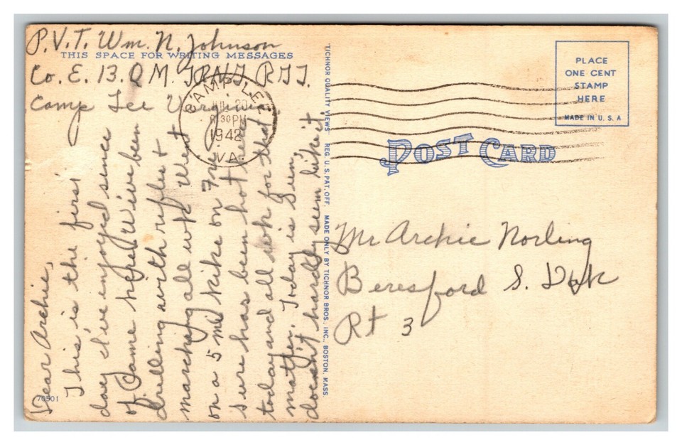 Vintage 1942 Military WW2 Comic Postcard Army Basic Training Camp Snapshots | eBay