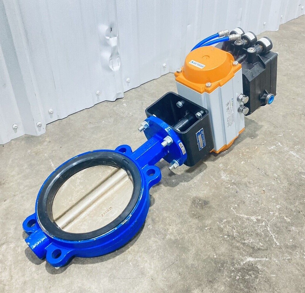 ABZ 8" ALLUM/BRZ BUTTERFLY VALVE AIR TORQUE PT350 ACTUATOR VRC ...