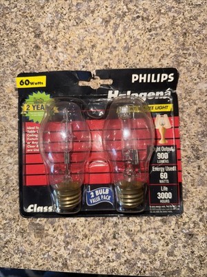 Lot 2 GE Halogena Indoor Clear Light Bulb 60w Bright White | eBay