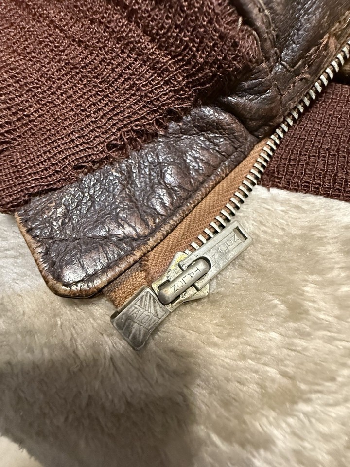 Vintage 40s USAAF WW2 A2 Leather Flight Bomber Jacket Mens 44 US ...