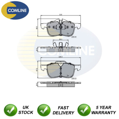 Brake Pads Set Front Comline Fits Rover 75 1999-2005 MG ZT 2001-2005 6 ...