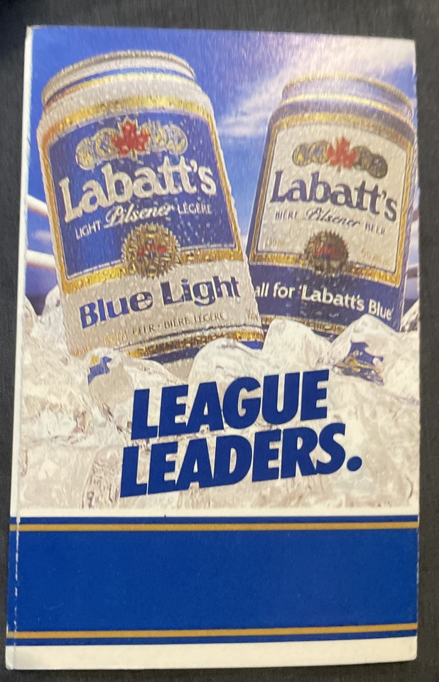 1989 TORONTO BLUE JAYS POCKET SCHEDULE LABATT'S BLUE | eBay