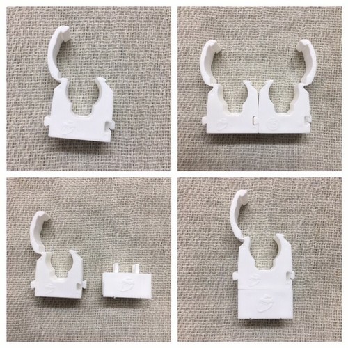 100 X GATOR - TALON STYLE - WRAP OVER PIPE CLIPS 15MM 22MM 28MM SPACERS ...