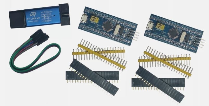 STM32F103C8T6 ARM STM32 Dev Board Blue Pill 2 Pack and ST-Link V2 USB ...