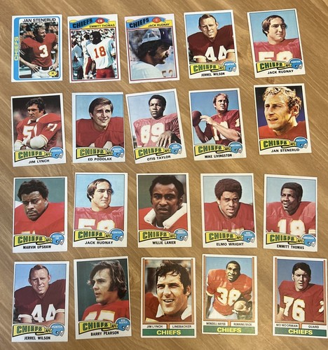 Vintage 1970s Kansas City Chiefs 48 Trading Card Lot NFL Topps | eBay