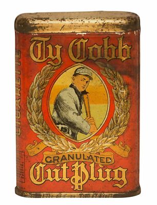 TY COBB GRANULATED CUT PLUG TOBACCO HEAVY DUTY USA MADE METAL ...