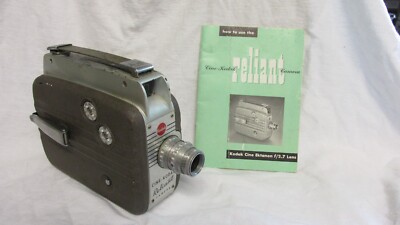 VINTAGE 1950s KODAK RELIANT MOVIE CAMERA w/ OWNERS MANUAL | eBay