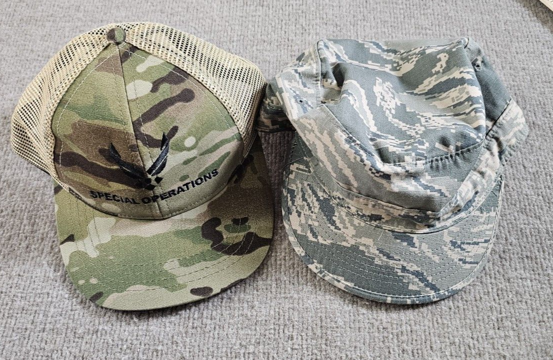 Lot of 2 Military Hats Air Force Spec Ops Special Operation & Utility ...