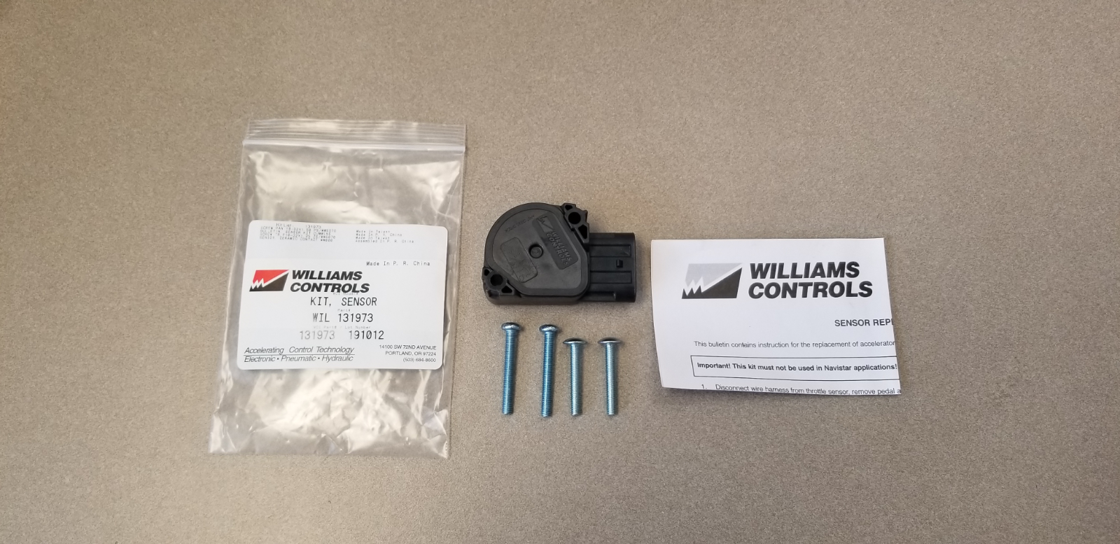 131973 - SENSOR KIT, NSN 2990-01-556-5319, **GENUINE WILLIAMS CONTROLS ...
