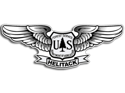 2x5.5 inch US Forest Service Helitack Wings Sticker decal bumper air ...