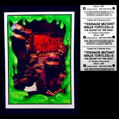 Vintage 1991 Hostess TEENAGE MUTANT NINJA TURTLES Pie STICKER #3 SECRET ...