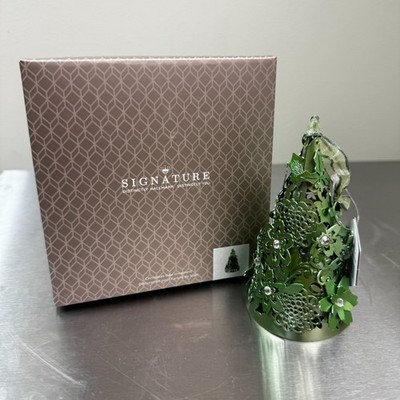 Hallmark SIGNATURE Ornament / Decoration Green Metal Jeweled Christmas ...