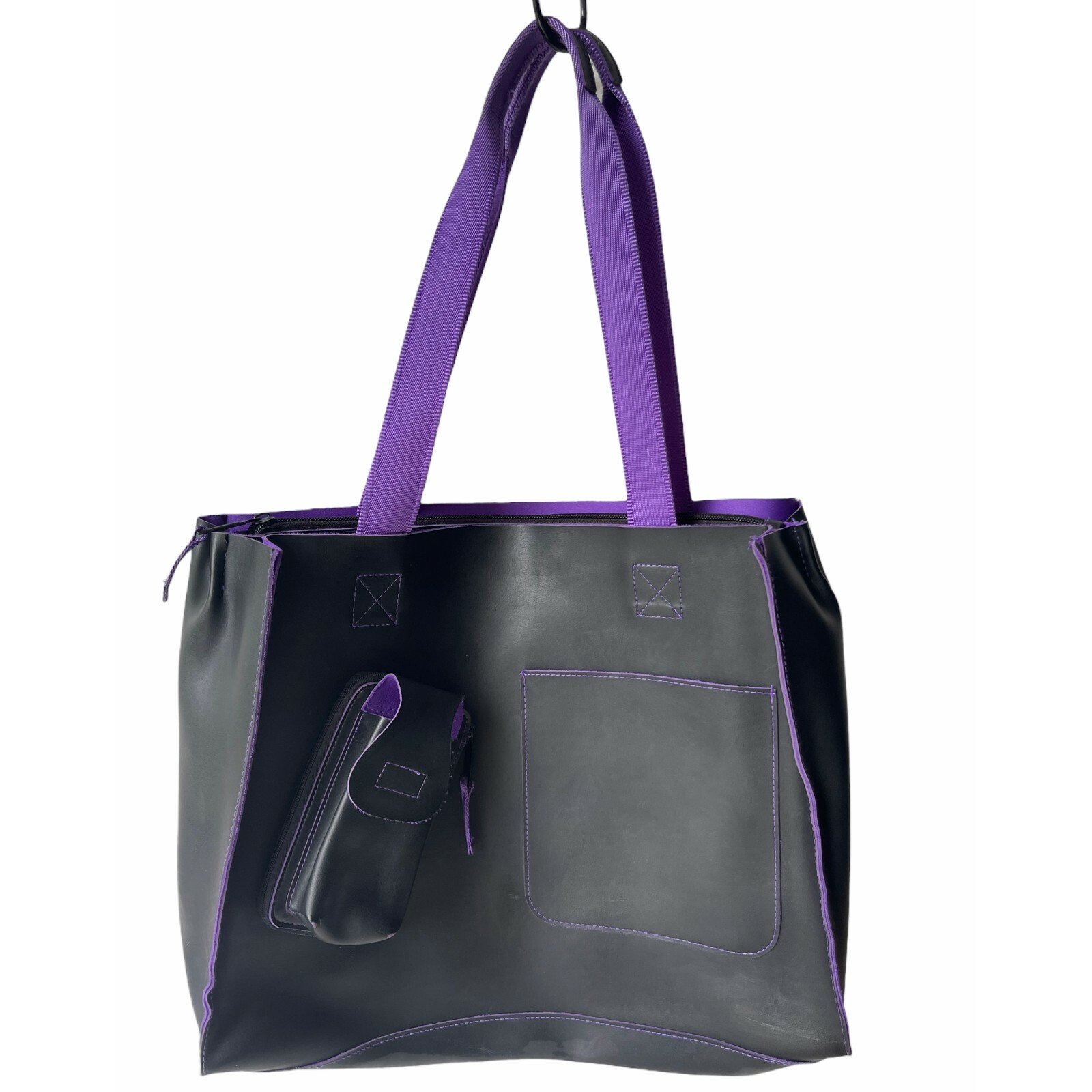Sondra Roberts Tote Bag Womens Medium Black Purple La… - Gem