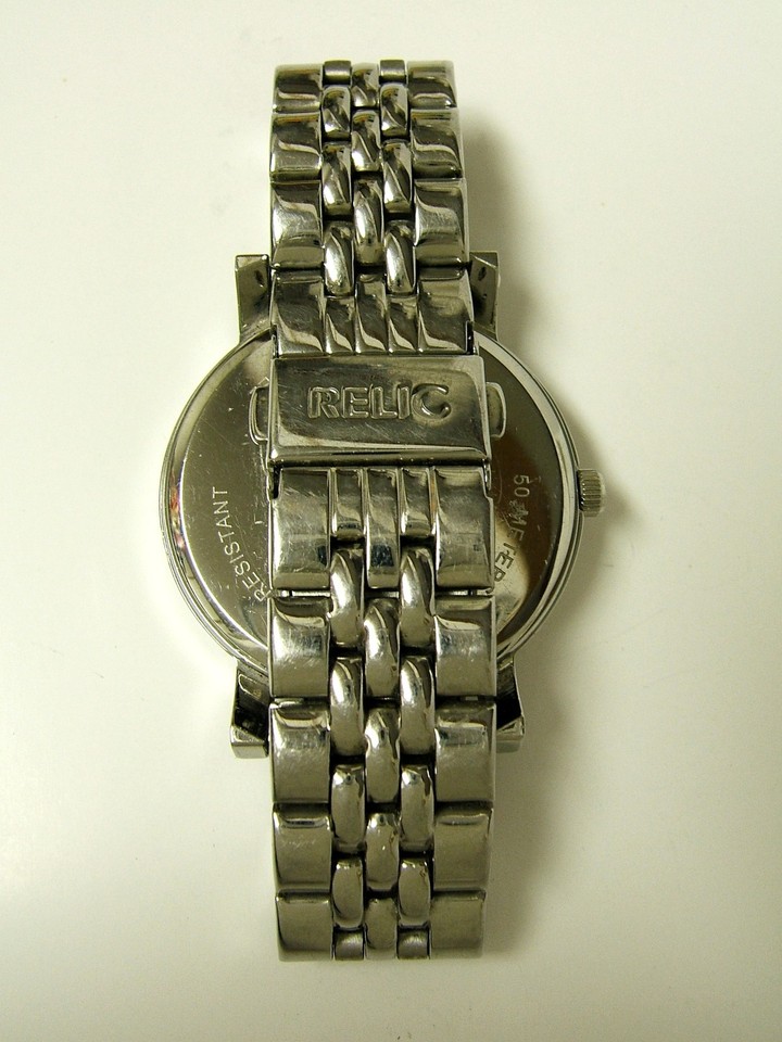 (W) RELIC SILVER CRYSTAL MULTI-FUNCTION WATCH ZR15545 PRE-OWNED | eBay