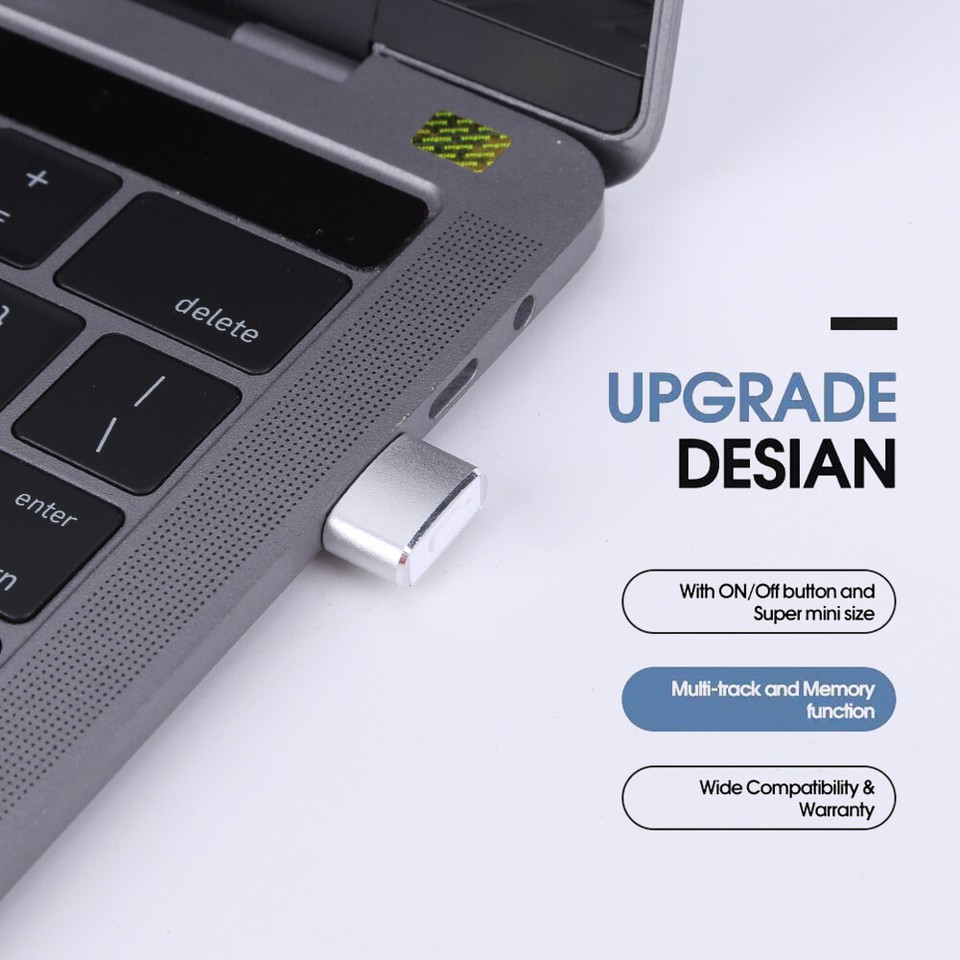 Mini Mouse Jiggler Indicator Light USB Automatic Move Cursor for Laptop ...