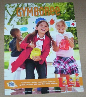 2009 print ad -TIDE laundry soap cute little girls Gymboree fashions ...