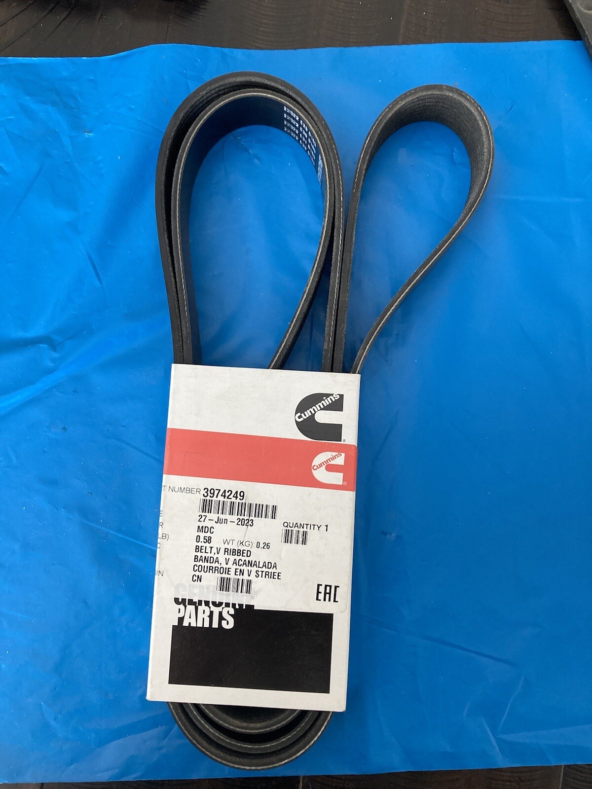 Genuine Cummins 3974249 Belt V Ribbed for sale online | eBay