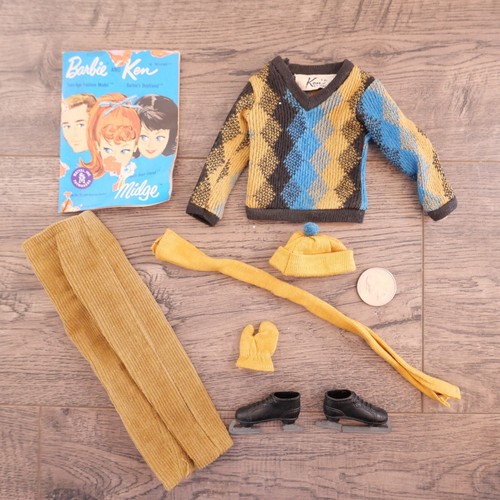MATTEL Barbie vintage #791 KEN ALLAN Fun on Ice FASHION CLOTHES Skates ...