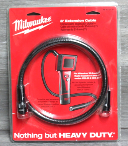 MILWAUKEE 3’ EXTENSION CABLE for 2300-20 & 2310 INSPECTION CAMERA 48-53 ...