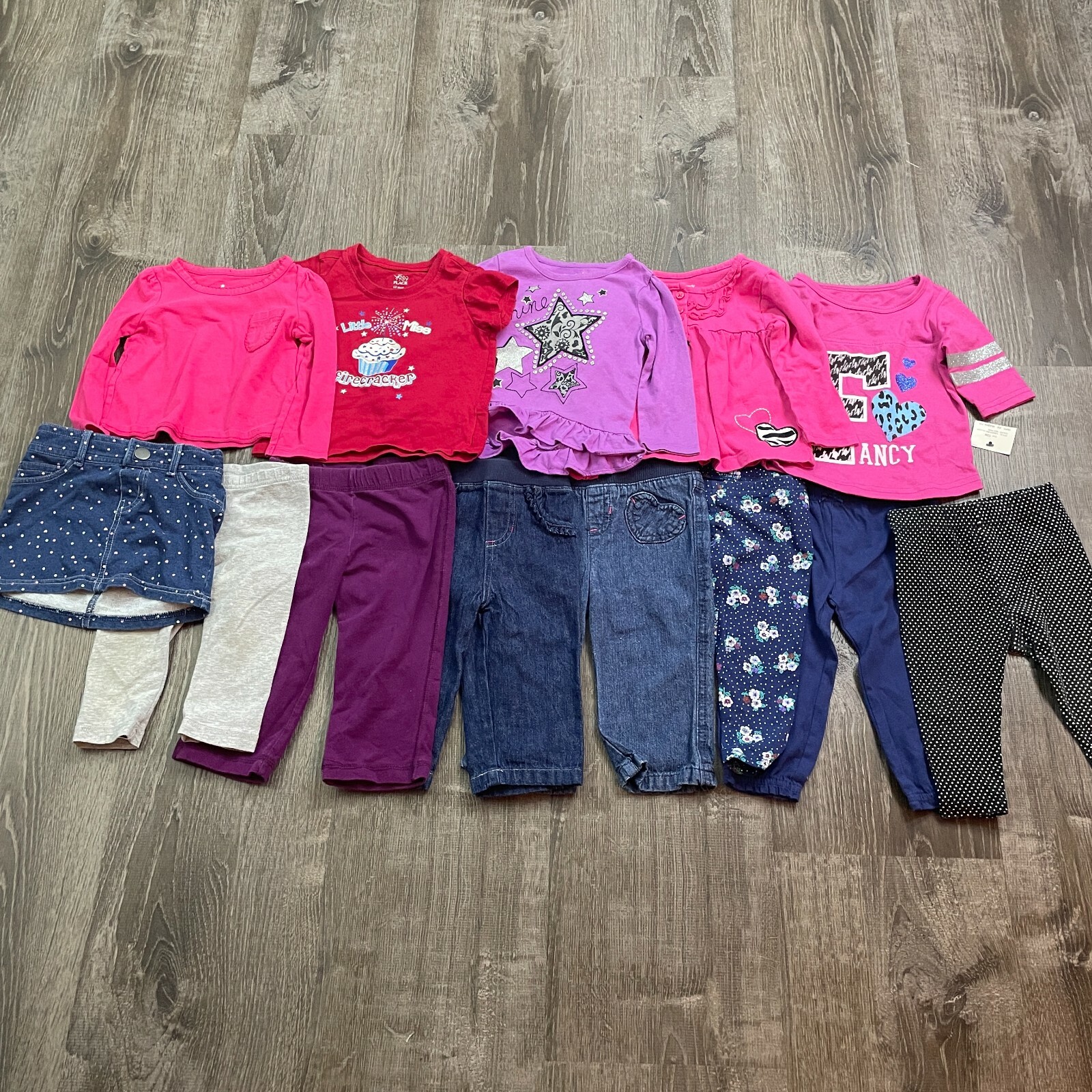 Lot of 13 Girls Tops Pants Multicolor T-Shirt Legging Jeans Circo Size ...