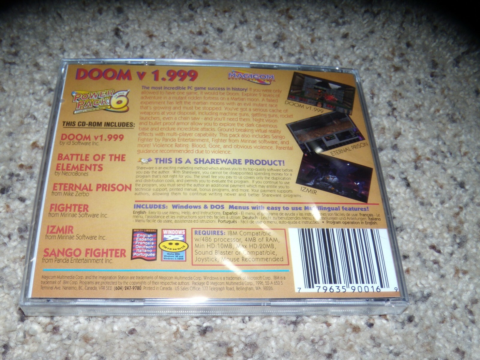 Power Pack 6 Doom Shareware Version 1.999 PC New and Sealed | eBay