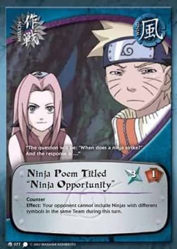 Ninja Poem Titled 'Ninja Opportunity' - M-077 - Common - Unlimited ...