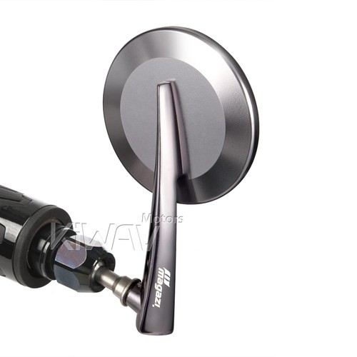 Bar end mirror LEFT round gray M5 for Triumph America Speedmaster ...