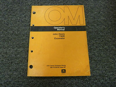 John Deere Model 790D Excavator Owner Operator Maintenance Manual ...