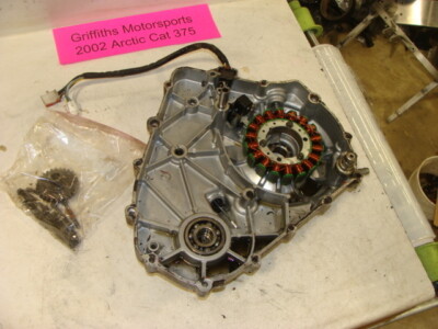 02 Arctic Cat 375 atv 2wd oem stator cover case gen generator
