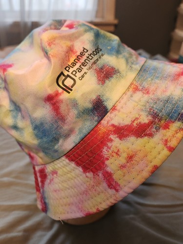 Women's Tie-Dye Bucket Fishing Hat w/Planned Parenthood Stamp M/L | eBay