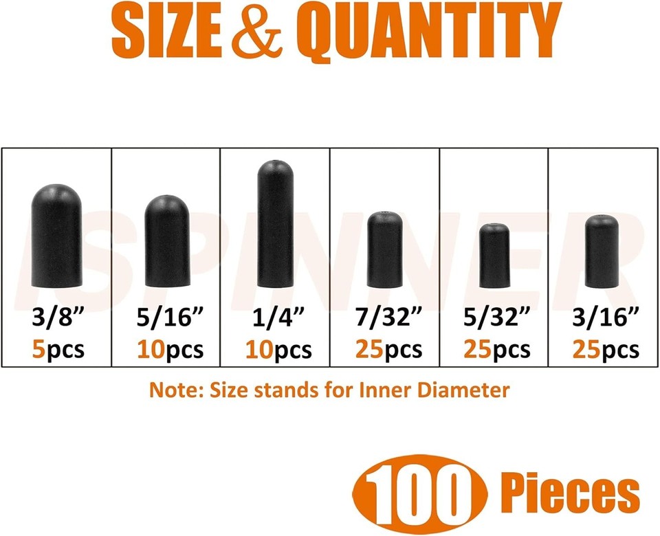 (100 PCS) CARBURETOR & VACUUM RUBBER CAP PLUG ASSORTMENT KIT INTAKE ...