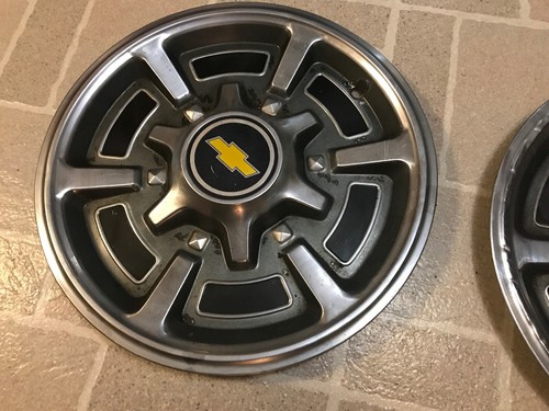Chevy K10 4x4 Truck 15" Rear HUBCAPS K10 Wheel Covers Pair 1/2 Ton 77 ...