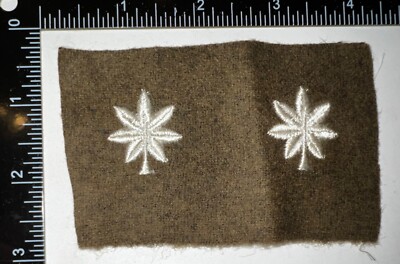 WWII US Army Officer Lt Colonel Collar Insignia Light OD Wool Patch | eBay