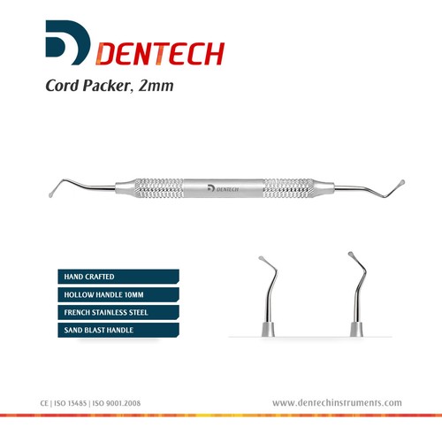 DENTECH Dental Retraction Cord Packer instrument serrated Dentist Tool 2mm CE | eBay UK