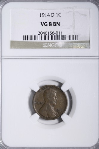 1914-D Lincoln Wheat Cent Penny NGC VG8 Key Date QANAT | eBay