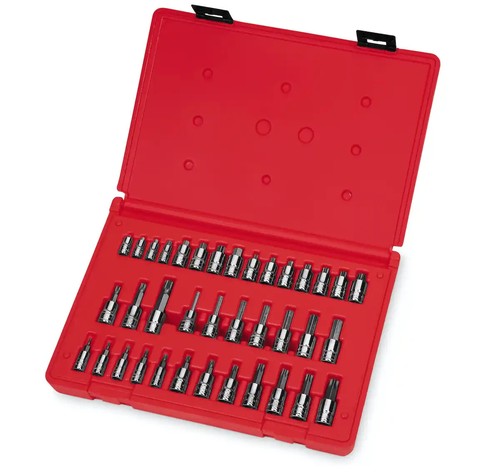 SNAP ON 37 Piece Combination Drive Socket Driver Set 237HEXTORXST NEW ...