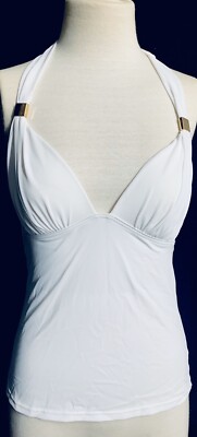 Victoria's Secret NEW The Forever White Halter Tankini Top NWOT Small S ...
