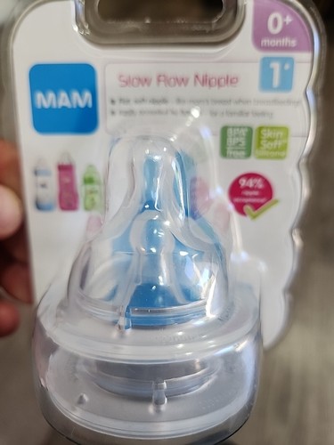 MAM Bottle Nipples Level 1 Slow Flow Nipple 0 Months 2count Baby for ...