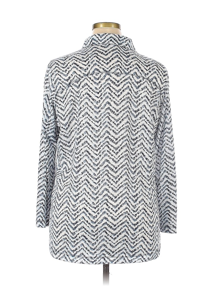 Bylyse Women Silver Long Sleeve Blouse XL | eBay