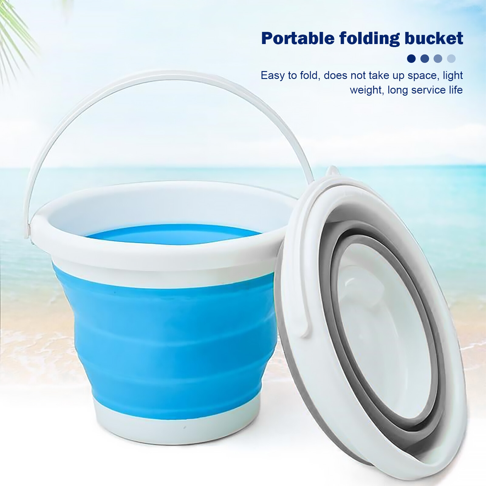 Foldable Water Buckets Lightweight Circular Water Bucket for Home ...