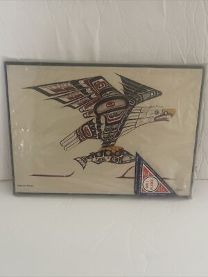 Jim Gilbert Wall Plaque Eagle And Salmon | eBay