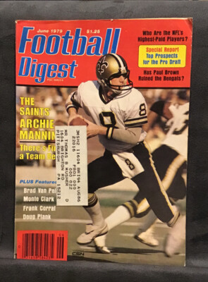 Football Digest June 1979 Archie Manning Cover New Orleans Saints | eBay