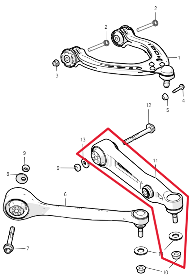 STRUTMAN Aft Link Front Lower for Tesla Model S 2012-2021 - 1027351-00 ...