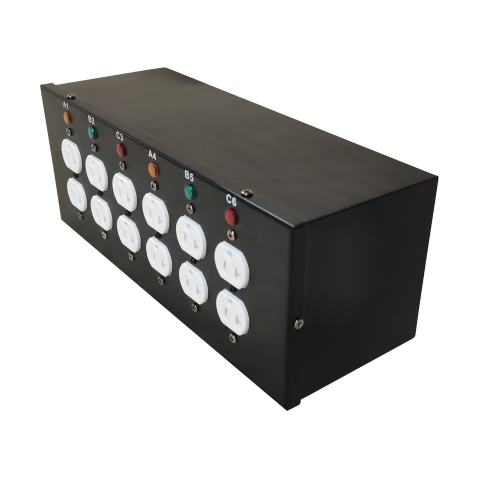 Power Distro 6 Channel Distributor Box for Stage DJ Lighting Party ...