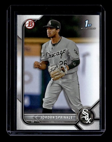 Jordan Sprinkle 2022 Bowman Draft #BD-183 Chicago White Sox ROOKIE RC ...