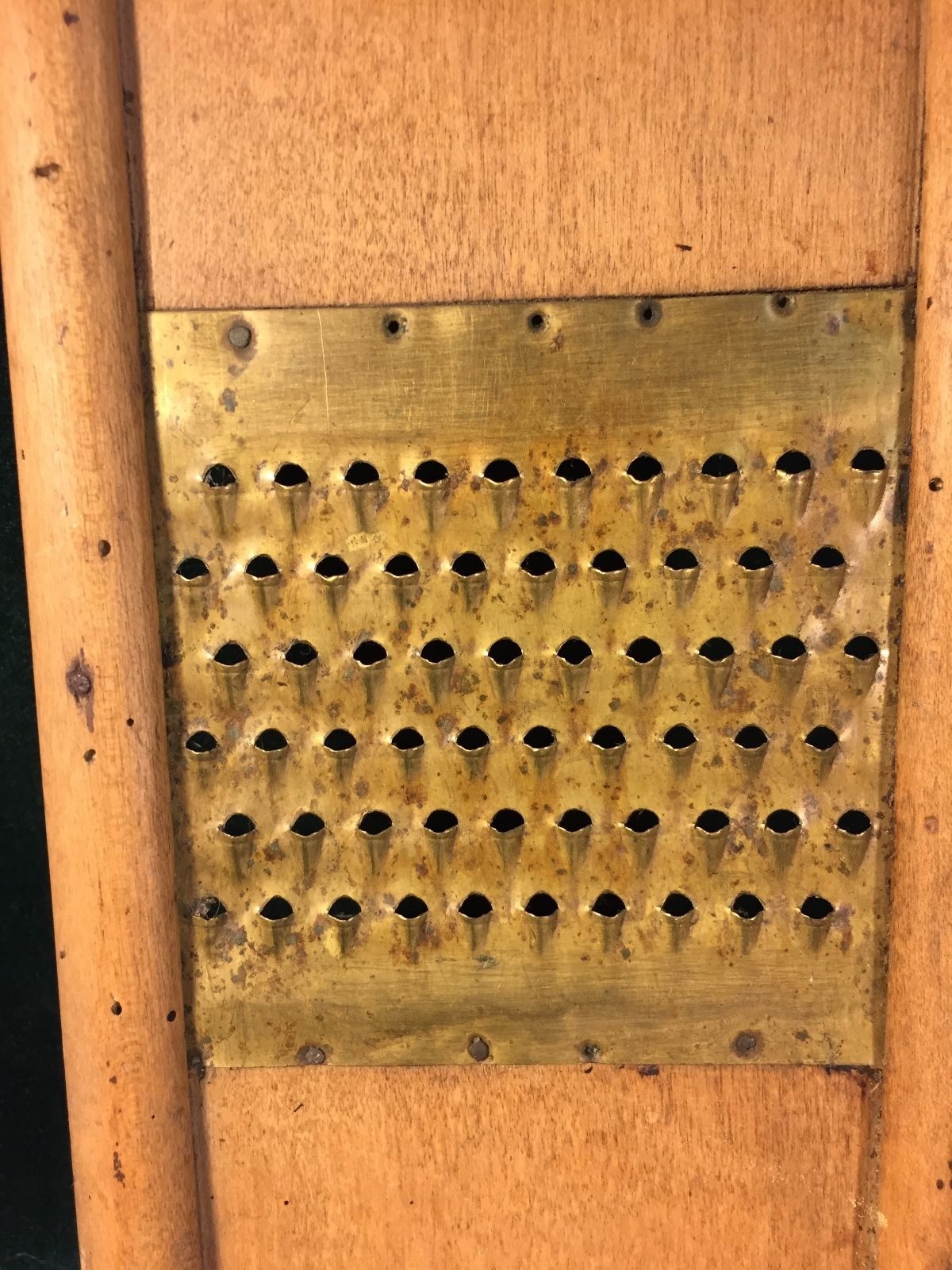 Early Wood & Brass Pierced Food Grater ~ Old and Original ~PR272 | eBay