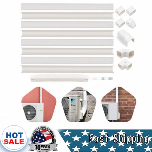 3" W 15Ft L Professional Grade Ductless Mini Split AC Line Set Cover ...